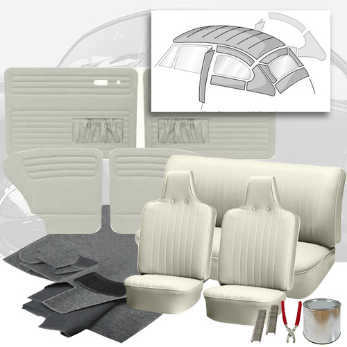 1970-1972 VW Beetle Sedan Squareweave Vinyl Interior Kit - 111-1970 ...