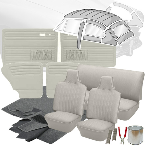 1971-1972 VW Super Beetle Sedan Smooth Vinyl Interior Kit - 111-1971 ...