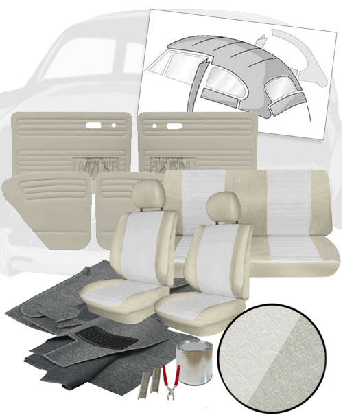 Deluxe 12 Inch Seat Insert VW Interior Kit, Beetle Sedan 1977: VW Parts ...