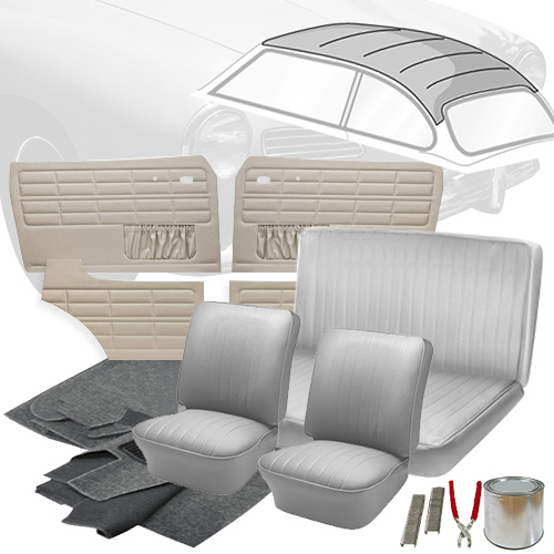 1966-1967 VW Karmann Ghia Coupe Velour Cloth Interior Kit: VW Parts ...