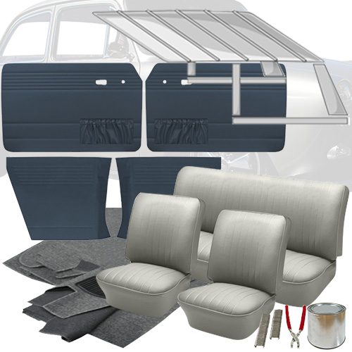 1962-1964 VW Type 3 Notchback Smooth Vinyl Interior Kit - 131-1962-1964 ...