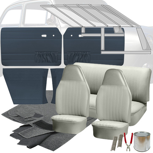 1973 VW Type 3 Notchback Smooth Vinyl Interior Kit: VW Parts | JBugs.com