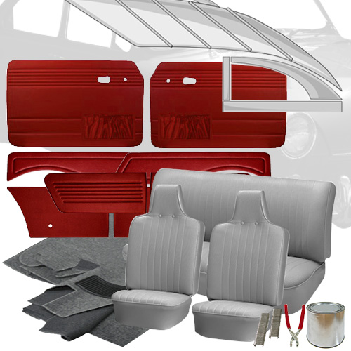 1970-1972 VW Type 3 Fastback Velour Cloth Interior Kit - 131-1970-1972 ...