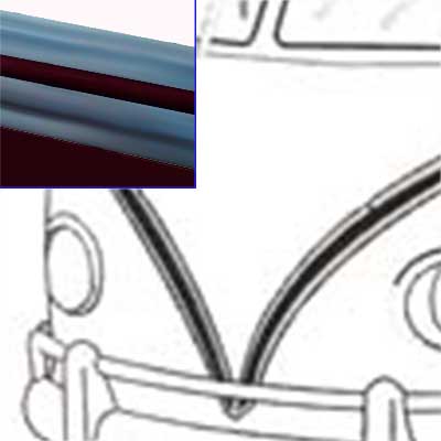 VW Deluxe Side Trim Insert Strip, Black, Bus 1955-67: VW Parts | JBugs.com