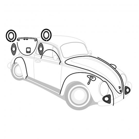 1974 VW Super Beetle Body Rubber Seal Kit Sedan or Convertible