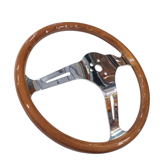 79 4028 EMPI VW Steering Wheel Kit Includes Adapter Classic Light Wood