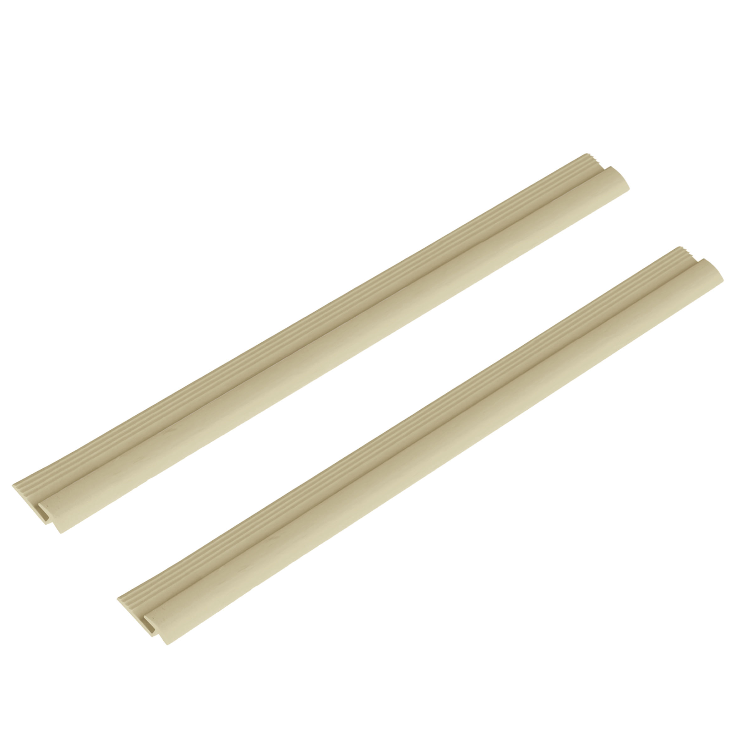 211-197A - 1968-1972 VW Bus Bumper End to Bumper Seals - White - Pair