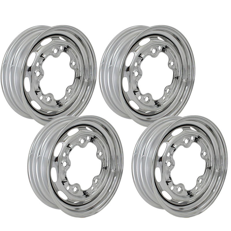 VW 5 Lug Wheels, Chrome with Slots 5/205 15x5.5" Wide, set of 4: VW ...