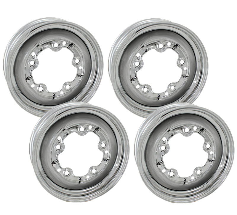 5 Lug VW Wheels, Chrome Smoothie 5x205 15x5.5" Wide, Set of 4 - 500 ...