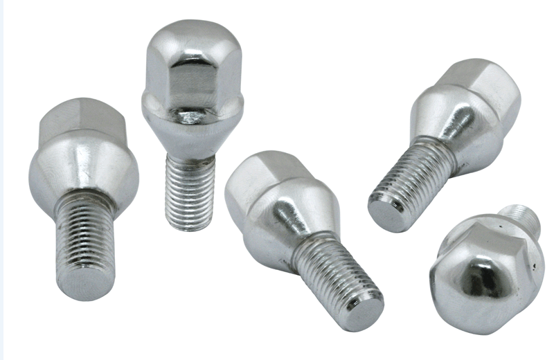9711 - EMPI VW Lug Bolts - Chrome - Long - 12mm - 60 Degree Seat - Set of 5