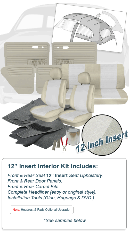 1977 VW Beetle Sedan 12 Inch Insert Interior Kit: VW Parts | JBugs.com