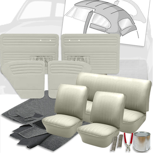 1956-1957 VW Beetle Sedan Squareweave Vinyl Interior Kit - 111-1956 ...