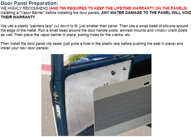 1967-1977 VW Beetle Door Panels - Front & Rear - Vinyl - 10-1124-Vinyl