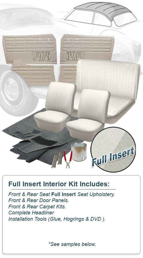 Deluxe Full Insert VW Interior Kit, Karmann Ghia Coupe 1961-1963: VW ...