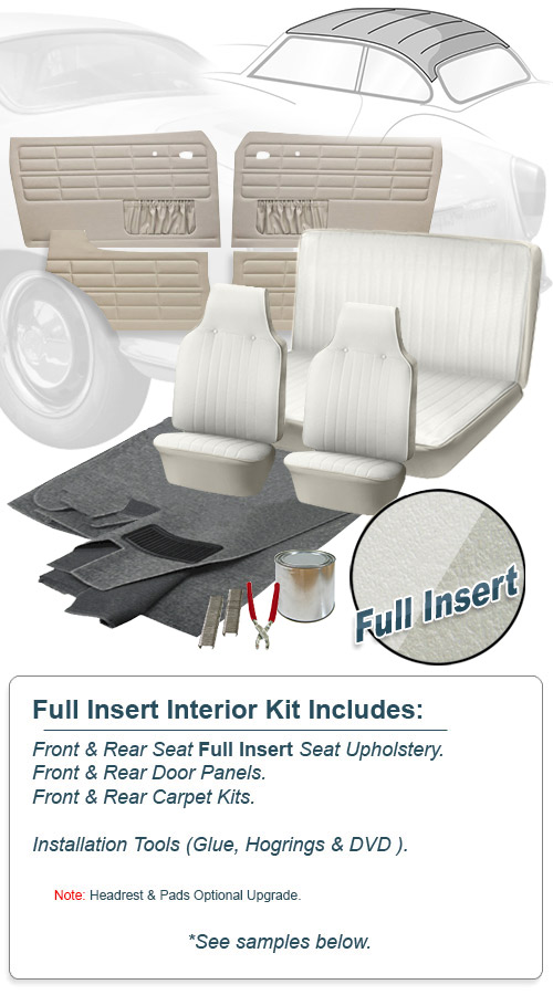 Deluxe Full Insert VW Interior Kit, Karmann Ghia Coupe 1968: VW Parts ...