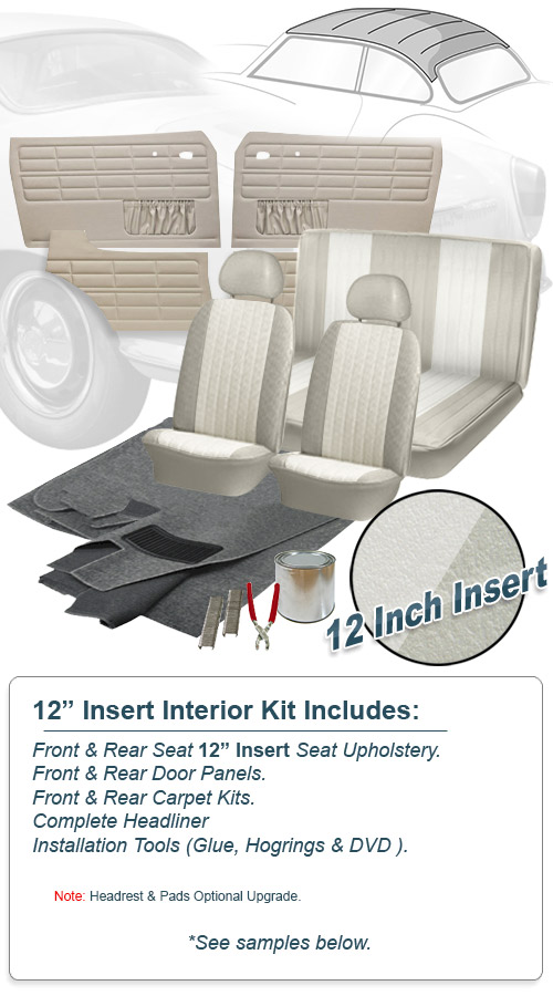 Deluxe 12 Inch Insert VW Interior Kit, Karmann Ghia Coupe 1969-1971: VW ...