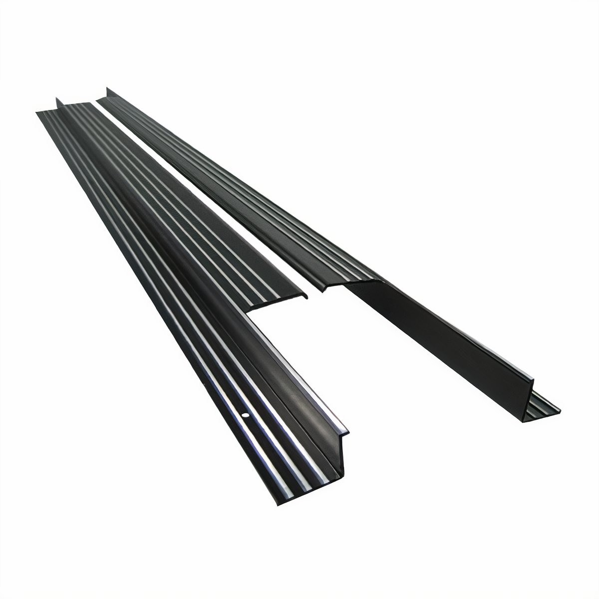 VW Beetle Convertible Billet Door Sill Plates - Satin Black w/ Polished ...