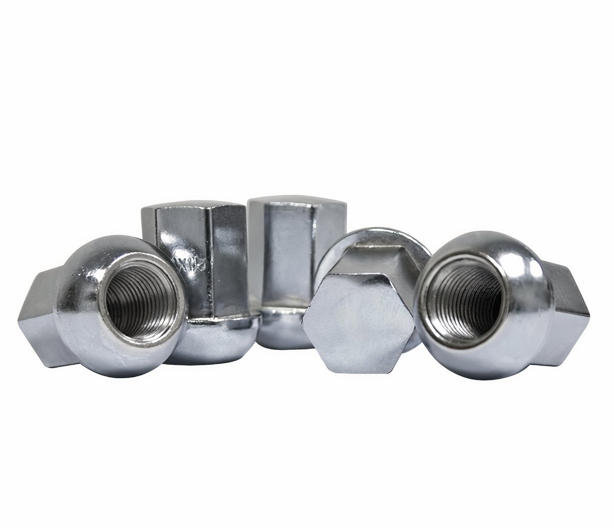 70 2868 14x1 5mm Ball Seat Porsche Style Chrome Plated Lug Nuts 5
