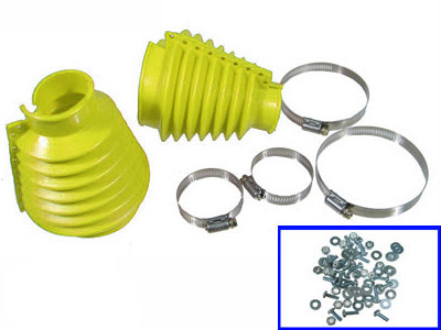 EMPI Deluxe Swing Axle Boot Kit, Red with Hardware - 9981